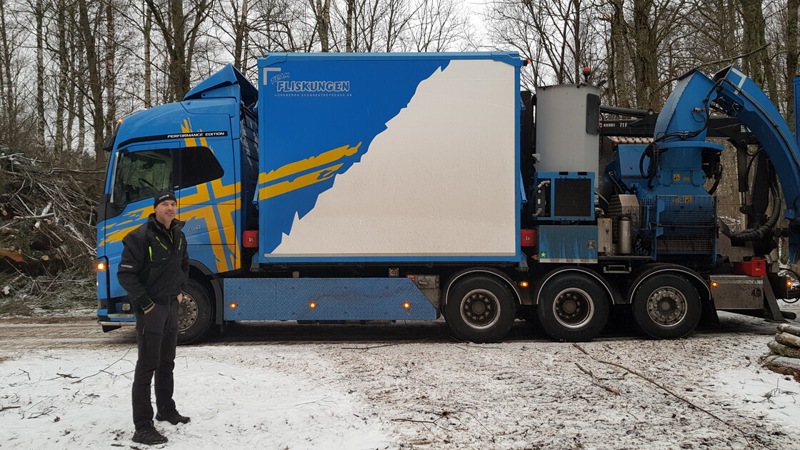 Sydved - Vinter och flisning för fullt på distrikt Falköping